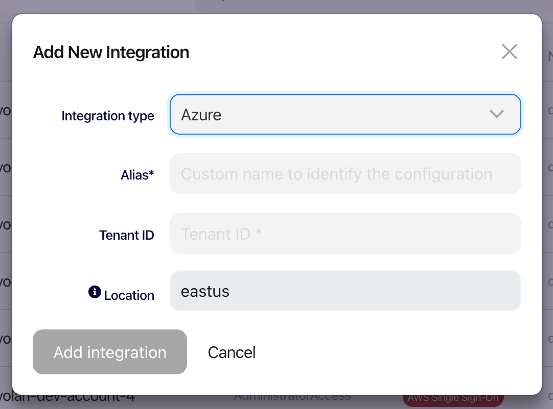 Configure Azure integration - Leapp - Docs